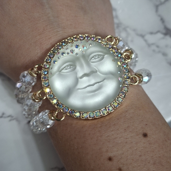 Kirks Folly | Jewelry | Kirks Folly Rhinestone Moon Face Bracelet ...